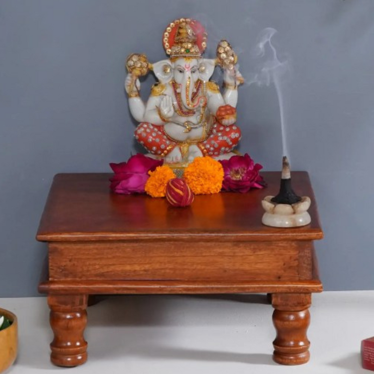 Iron Loha Lokhand Mukkali Manai / Pooja Stand / Chowki / Abhisheka Pee ...