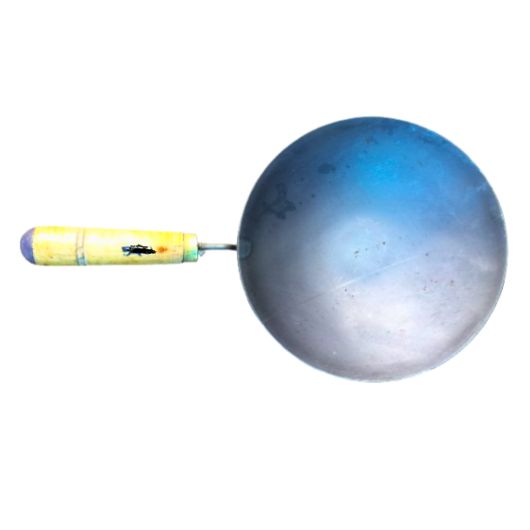 Traditional Iron Appam Pan with Wooden Handle | Iron Appachatti for So ...