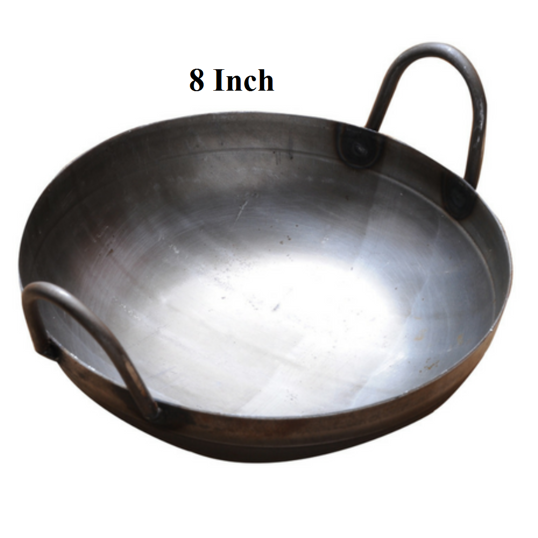 Light Weight Iron Kadai for Home Use (5 to 11 Inches), Grey – Santhi ...